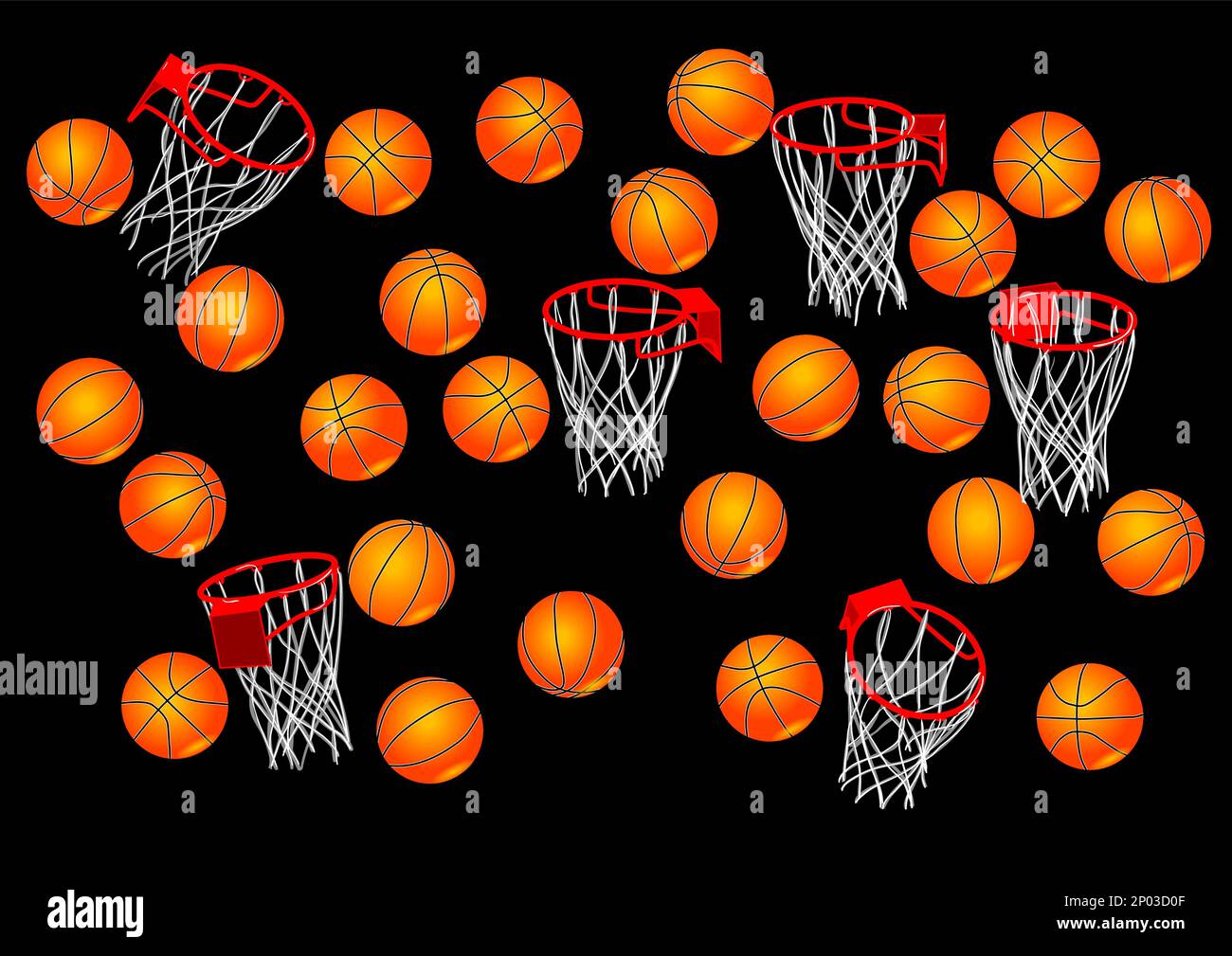 basketball background vector illustration isolated on black background ...
