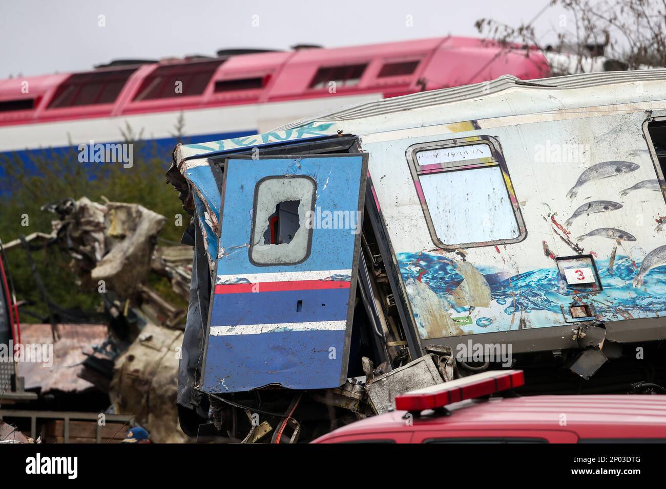 Tempi train crash hi-res stock photography and images - Alamy