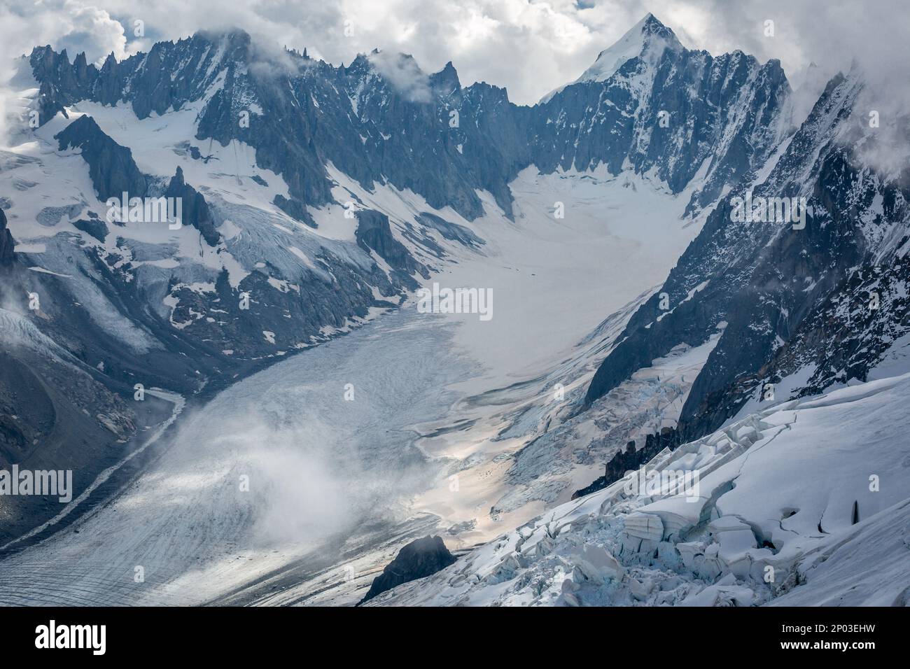 Dramatic Argentiere alpine glacier near Chamonix valley, french alps, France Stock Photo - Alamy