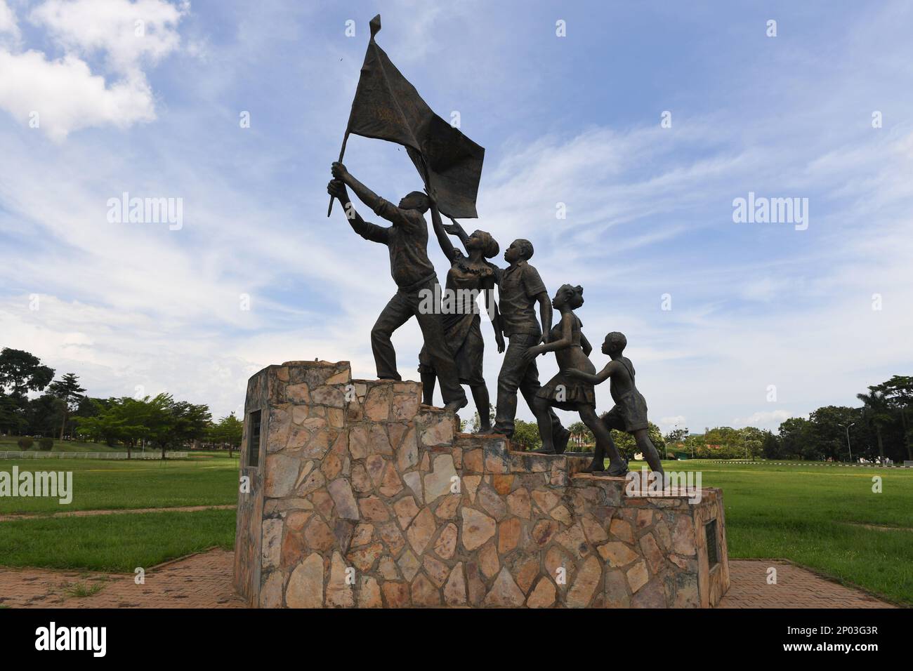 Statue at the Kololo Independence Grounds in Kampala, Uganda, Saturday ...