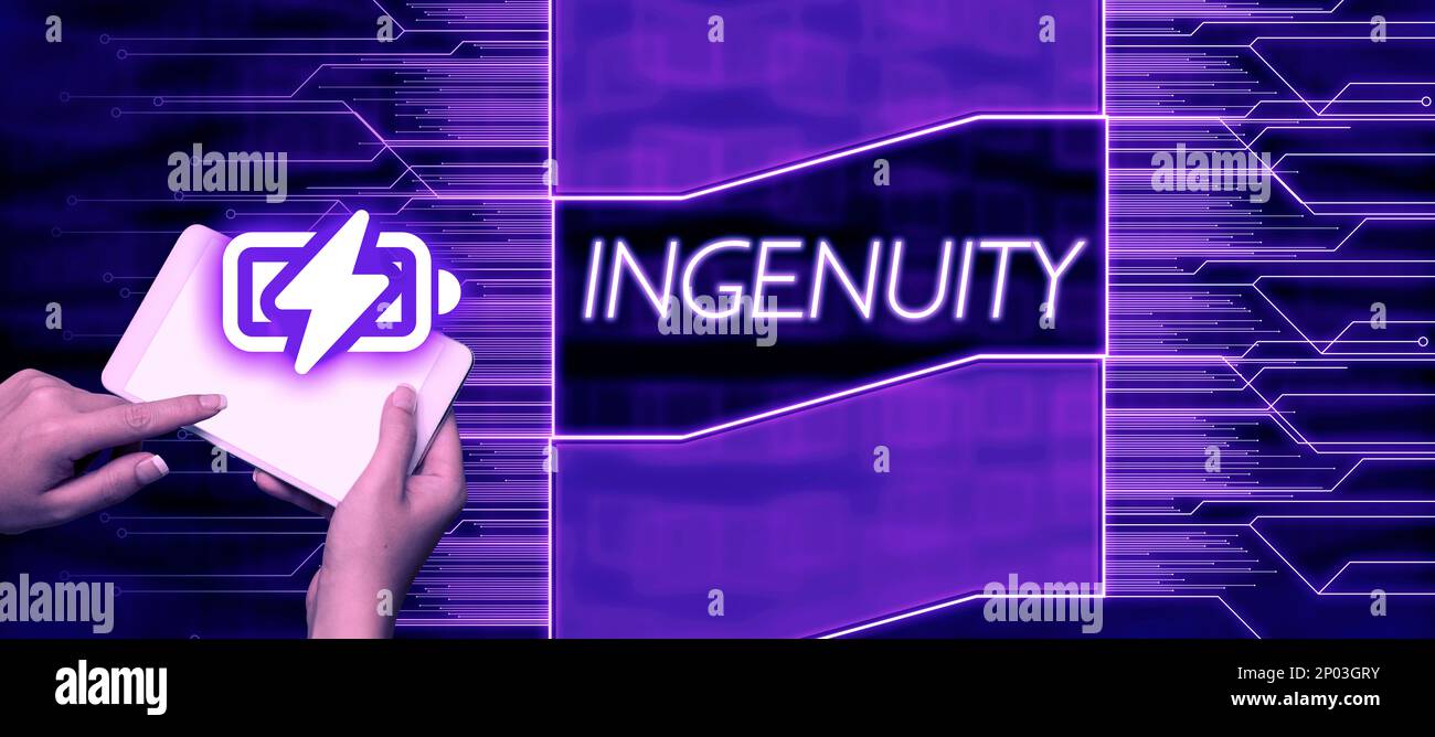 Inspiration showing sign Ingenuity. Conceptual photo the quality of ...