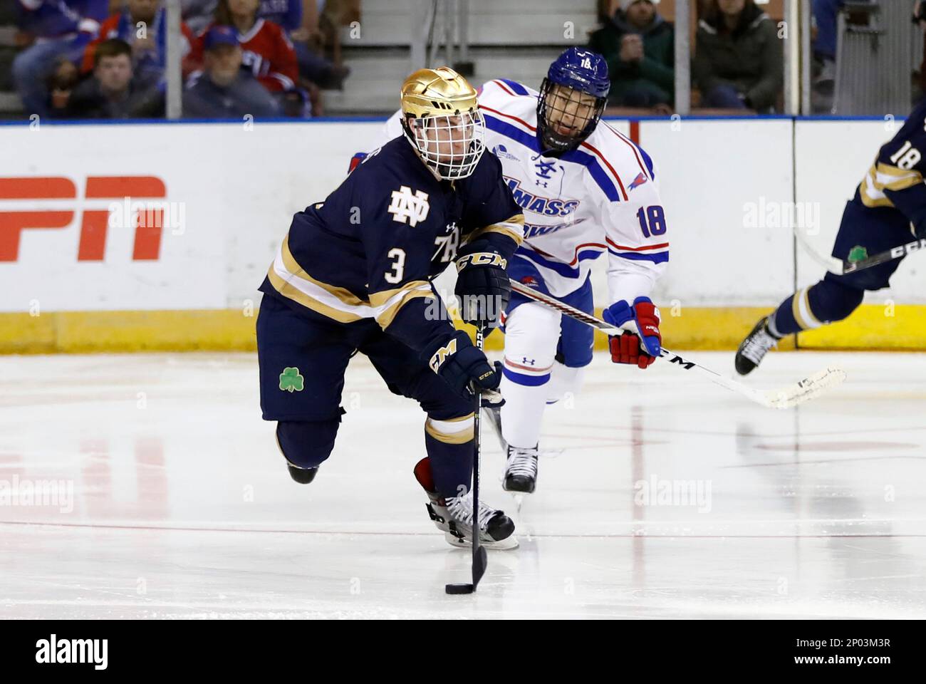 MANCHESTER, NH - MARCH 26: Notre Dame Fighting Irish defenseman Jordan ...