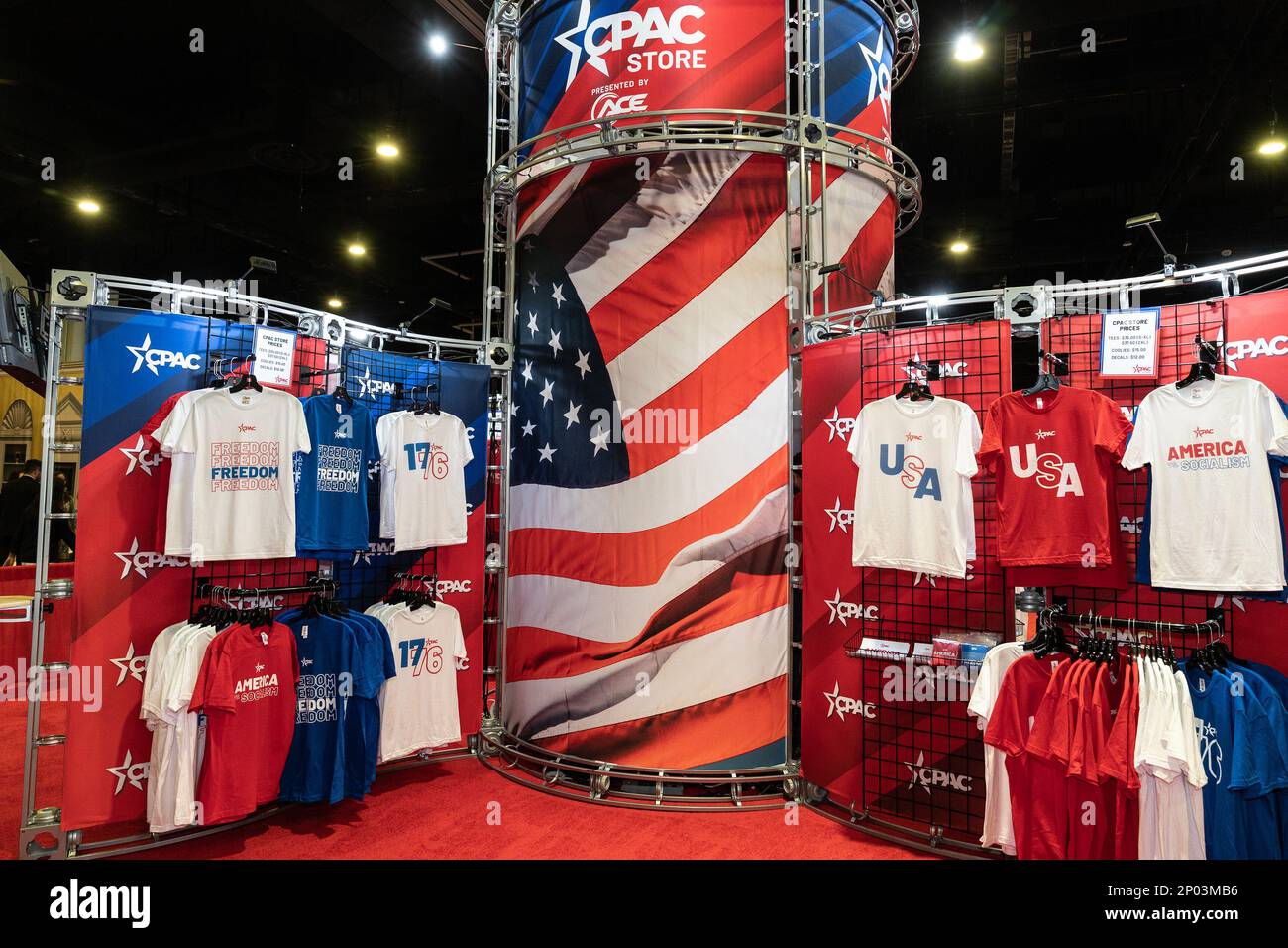 Vendors with conservative themes merchandize seen on the 1st day of ...