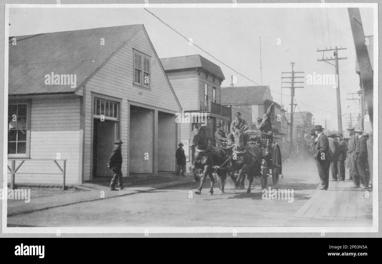 Fire drill. Frank and Frances Carpenter collection , Gift; Mrs. W ...