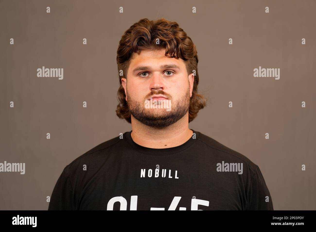 Wisconsin offensive lineman Joe Tippmann poses for a portrait at the ...