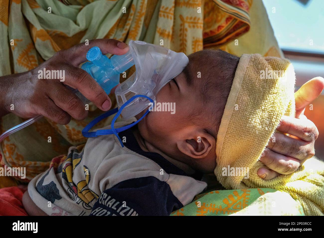 A child, suffering from Acute Respiratory Infection (ARI), is being ...