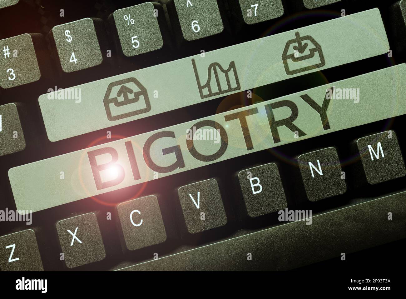 Conceptual caption Bigotry. Concept meaning obstinate or intolerant ...