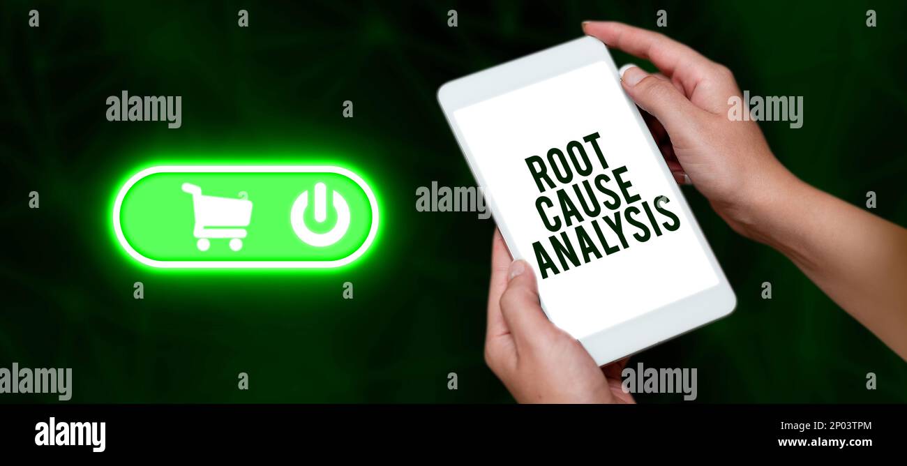 Writing displaying text Root Cause Analysis. Internet Concept Method of Problem Solving Identify ...