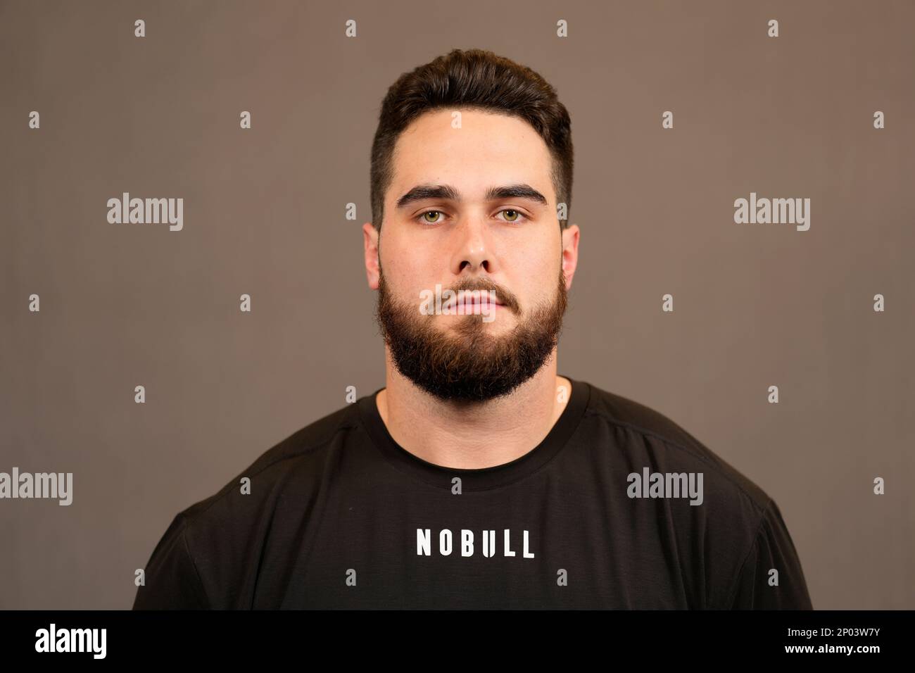 Notre Dame offensive lineman Jarrett Patterson poses for a portrait at ...