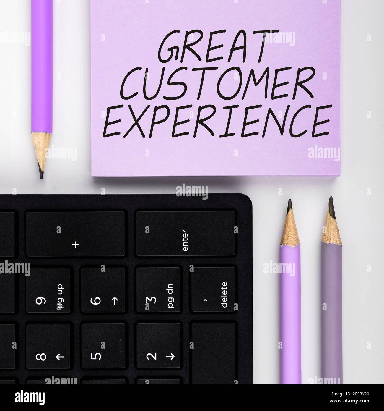 Conceptual caption Great Customer Experience. Business concept ...