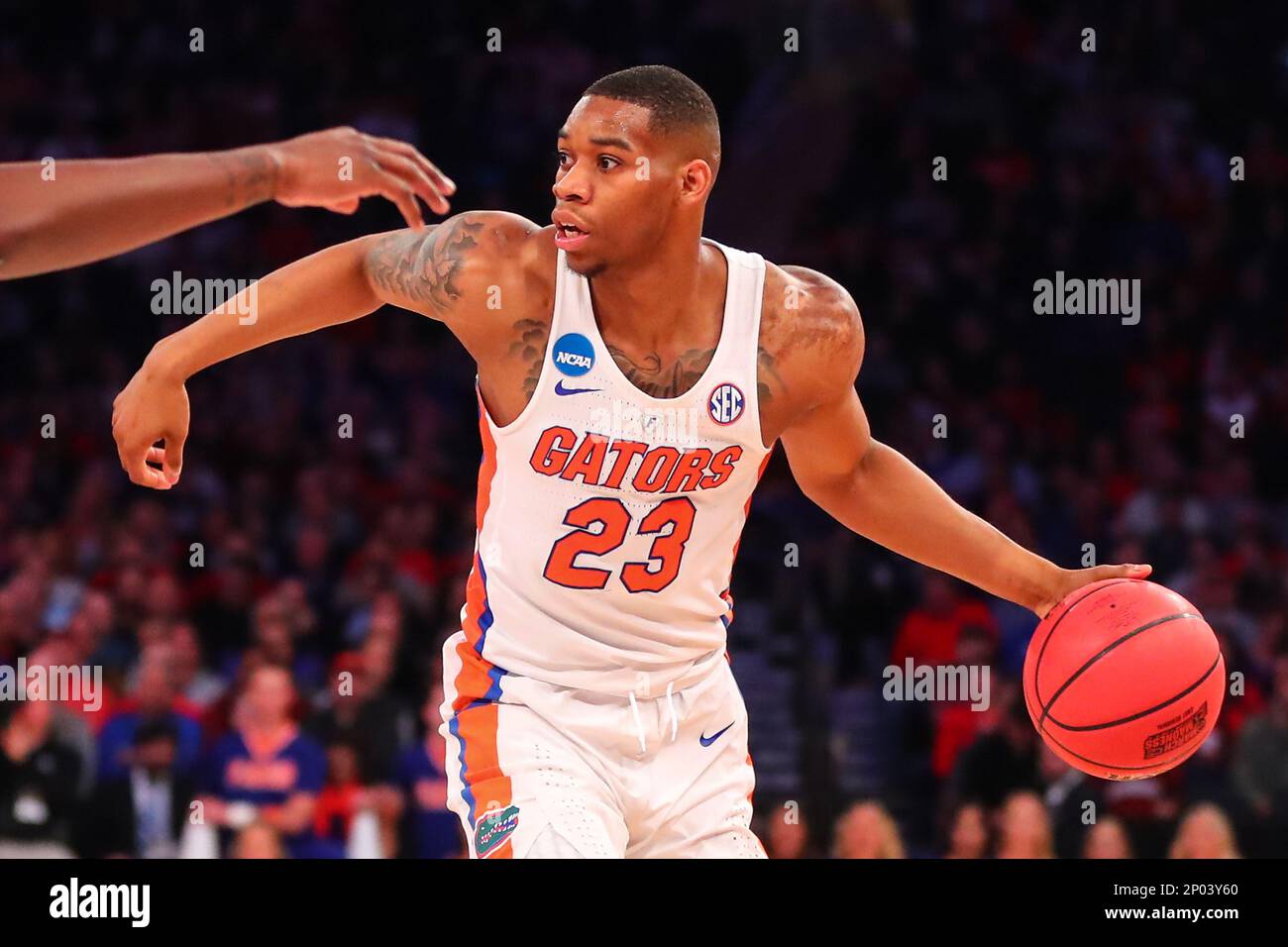 NEW YORK, NY - MARCH 24: Florida Gators forward Justin Leon (23) during ...