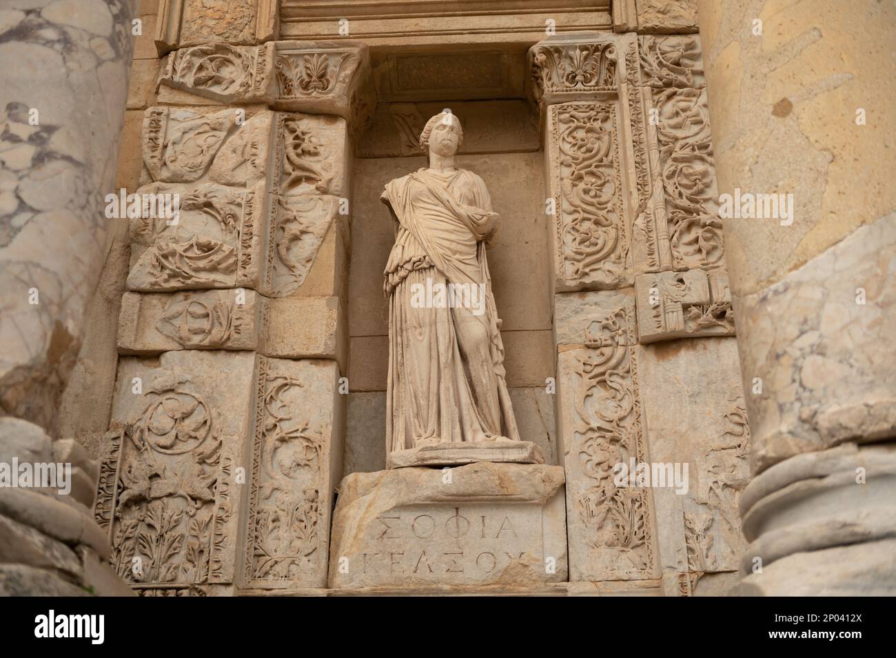 Ancient Roman Statue at Turkish Site of Ephesus Stock Photo - Alamy