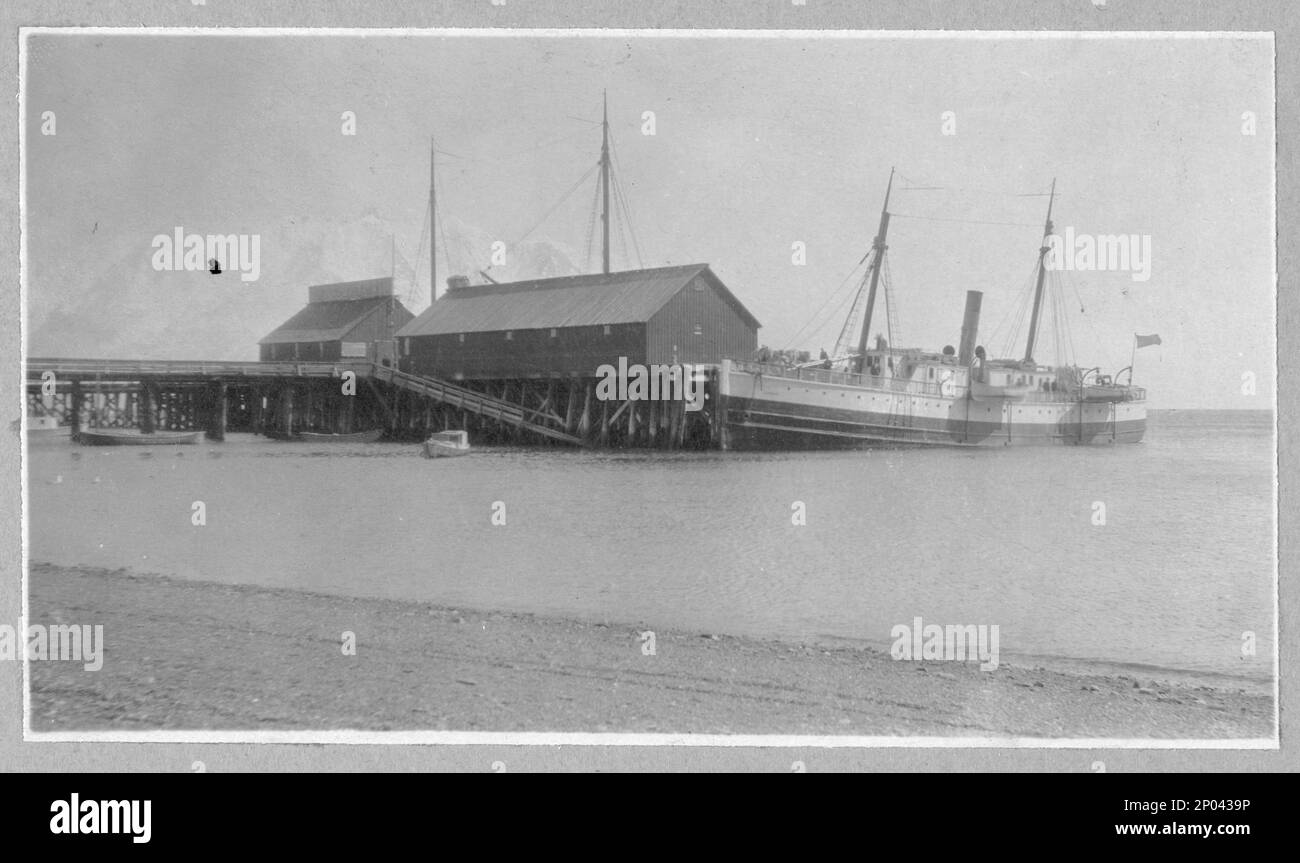 Ship at dock on waterfront. Frank and Frances Carpenter collection ...