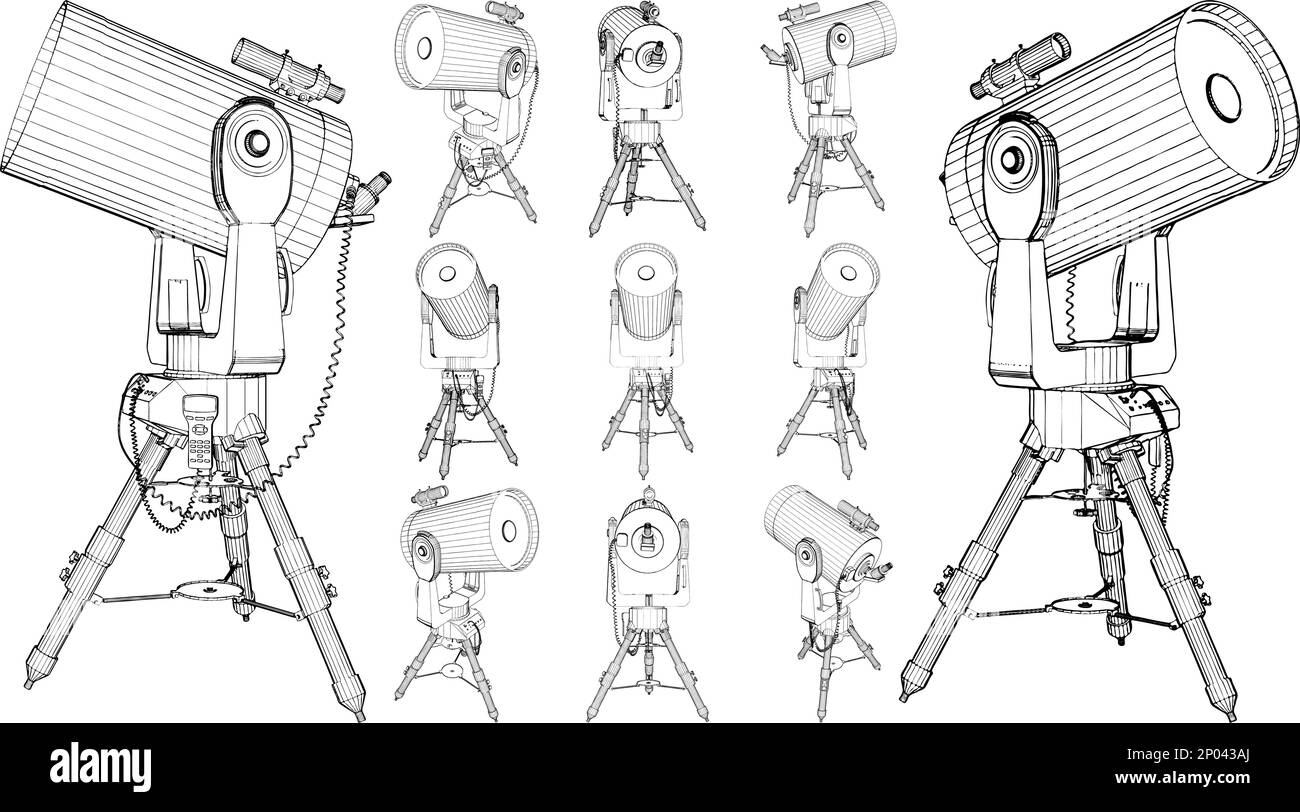 Telescope Vector. Illustration Isolated On White Background. A Vector ...