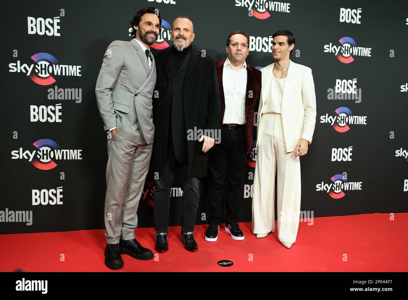 Iván Sánchez, Miguel Bosé, Monty Sarhan and José Pastor attend the ...