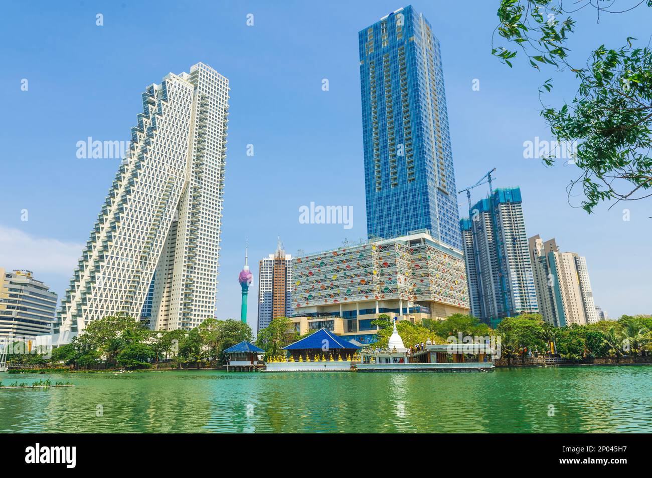 Landscape City View of Colombo, Sri Lanka from Waters Edge Stock Photo ...