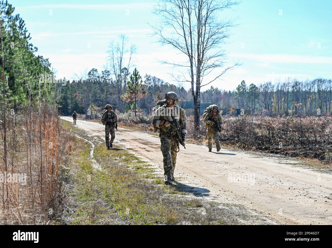 U.S. Airmen from the 165th Air Support Operations Squadron conduct a ...
