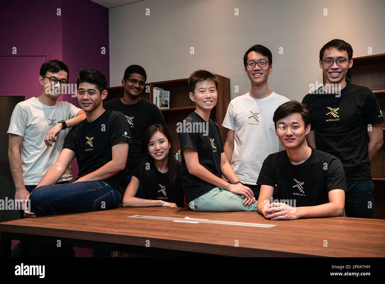 From left, Intellex employees Edmund Koh, 31, Adhyan Arizki, 28, Vinoth ...