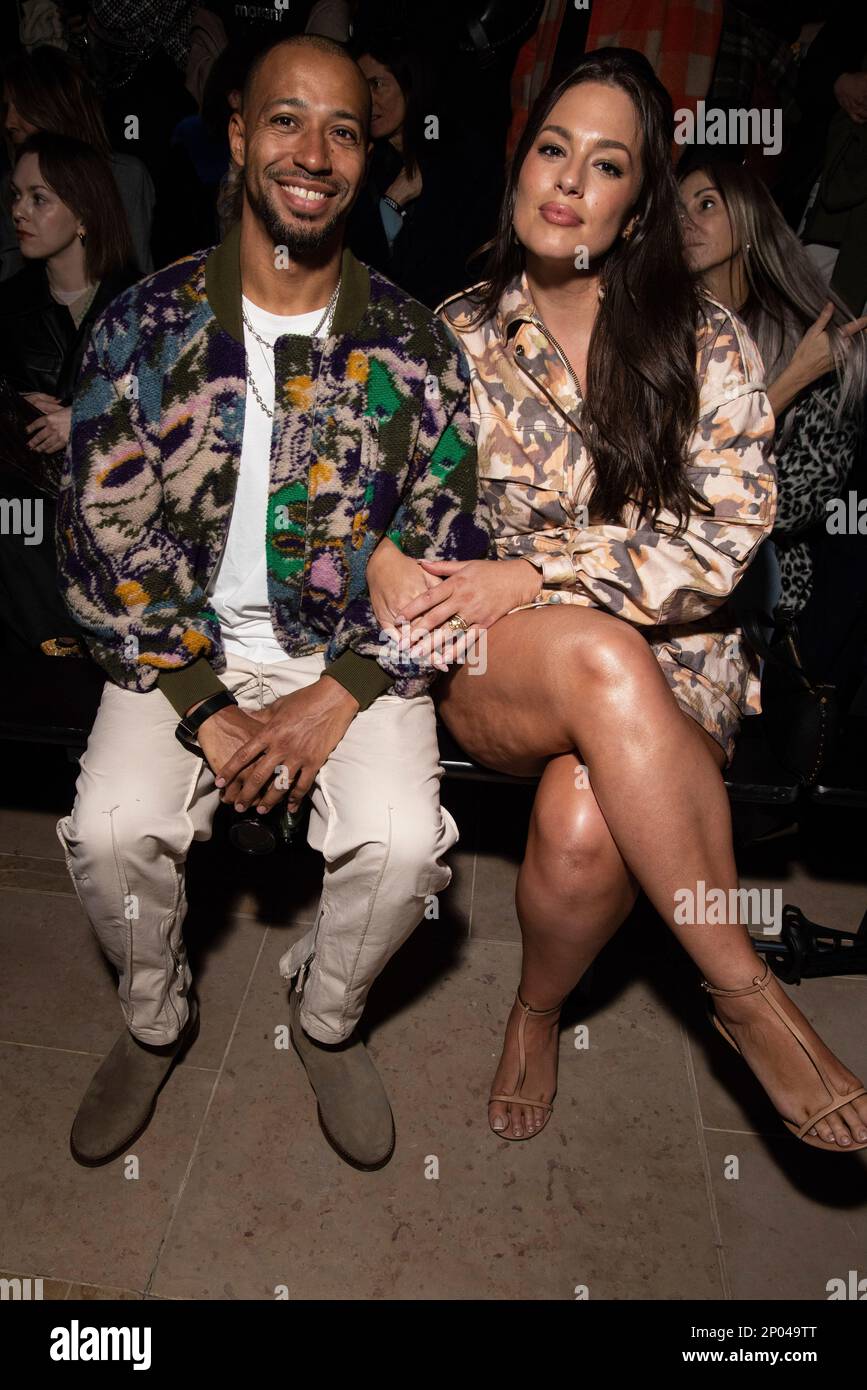 Justin Ervin, left, and Ashley Graham attend the Isabel Marant Fall ...