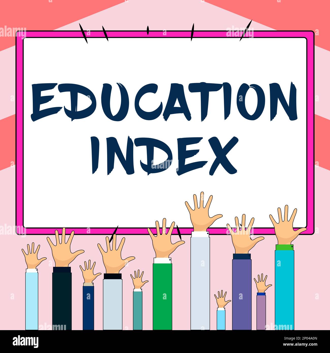 Hand writing sign Education Index. Business approach aiming to meet learning needs of all ...