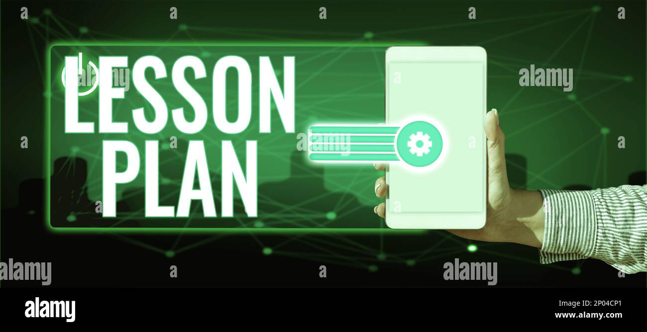 Hand writing sign Lesson Plan. Business approach a teacher's detailed ...