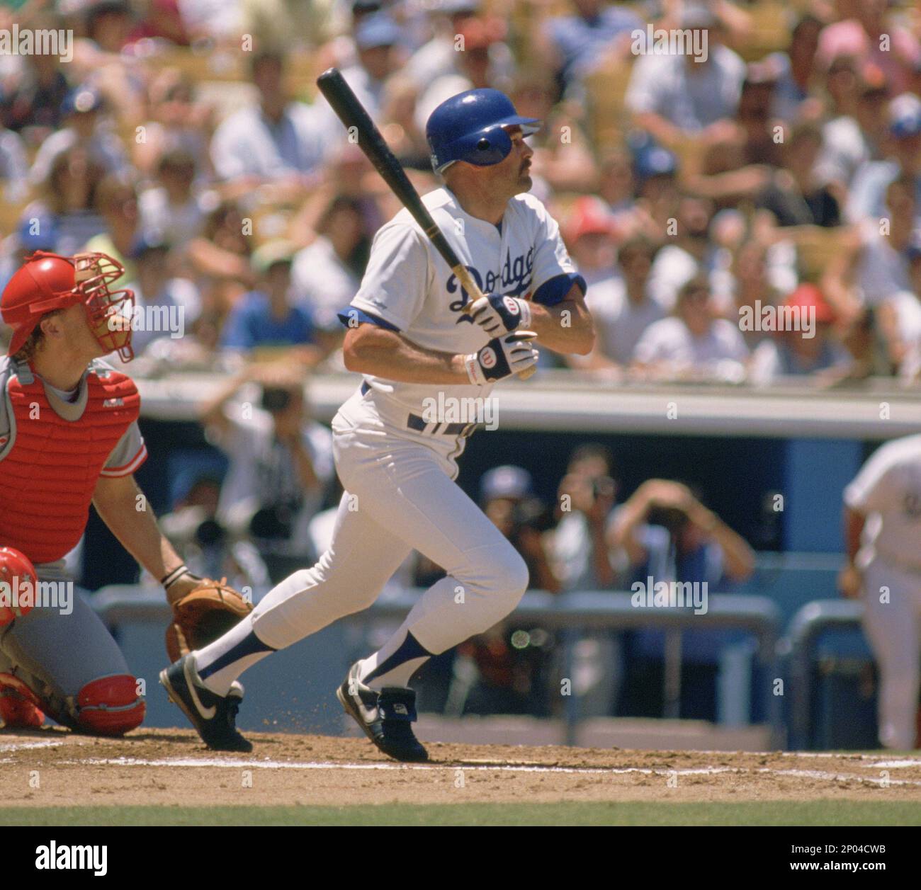 Los Angeles Dodgers Kirk Gibson (23) during a game from his career with ...