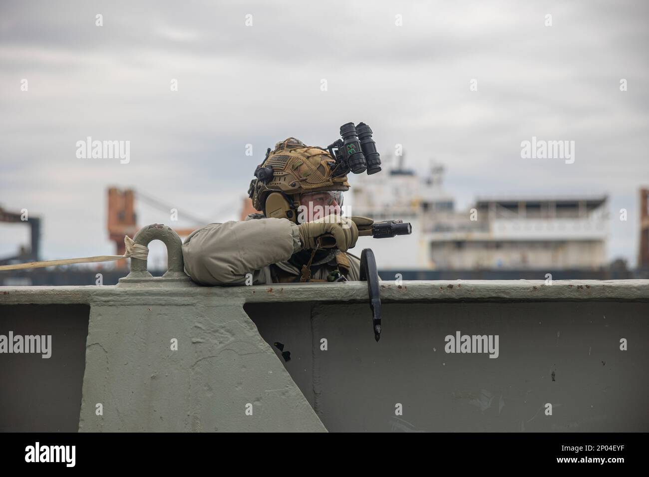 A U.S. Marine with the Maritime Special Purpose Force (MSPF), 26th ...