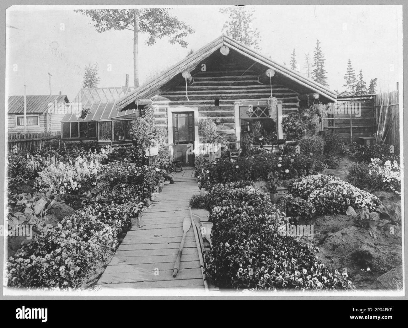 Log cabin. Frank and Frances Carpenter collection , Gift; Mrs. W ...