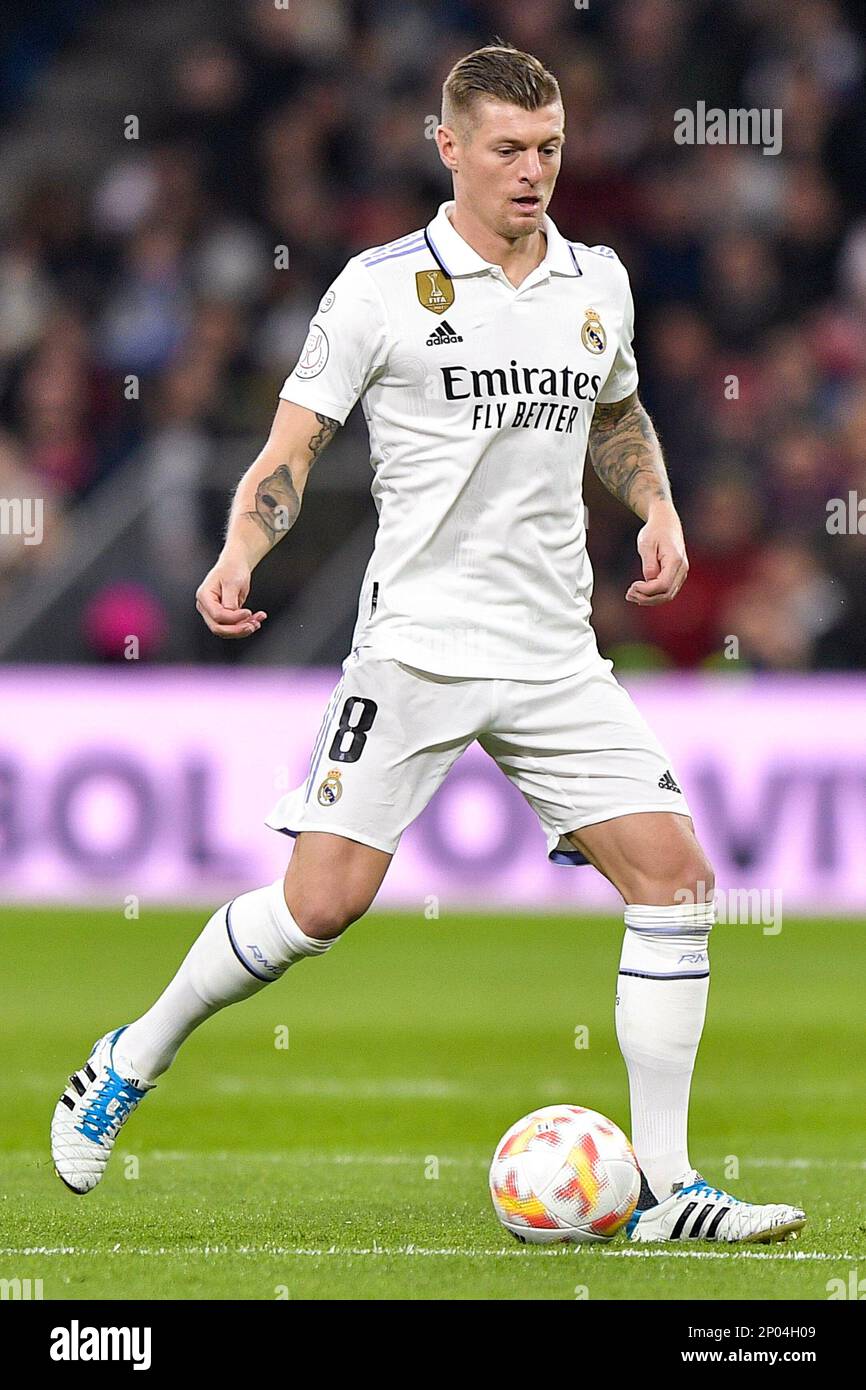 MADRID, SPAIN - MARCH 2: Toni Kroos of Real Madrid in action during the ...