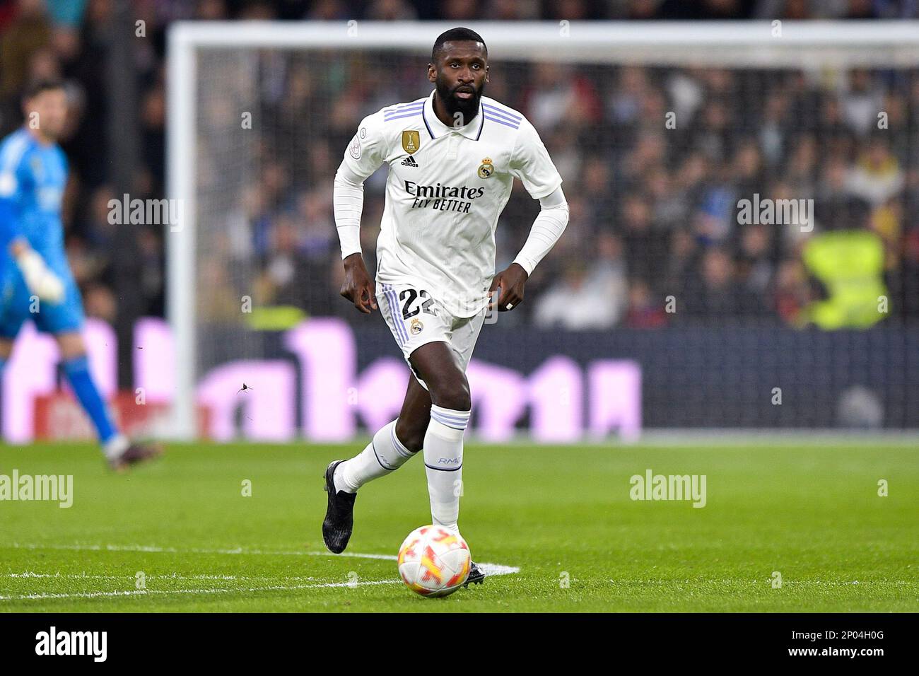 MADRID, SPAIN - MARCH 2: Antonio Rudiger of Real Madrid in action ...