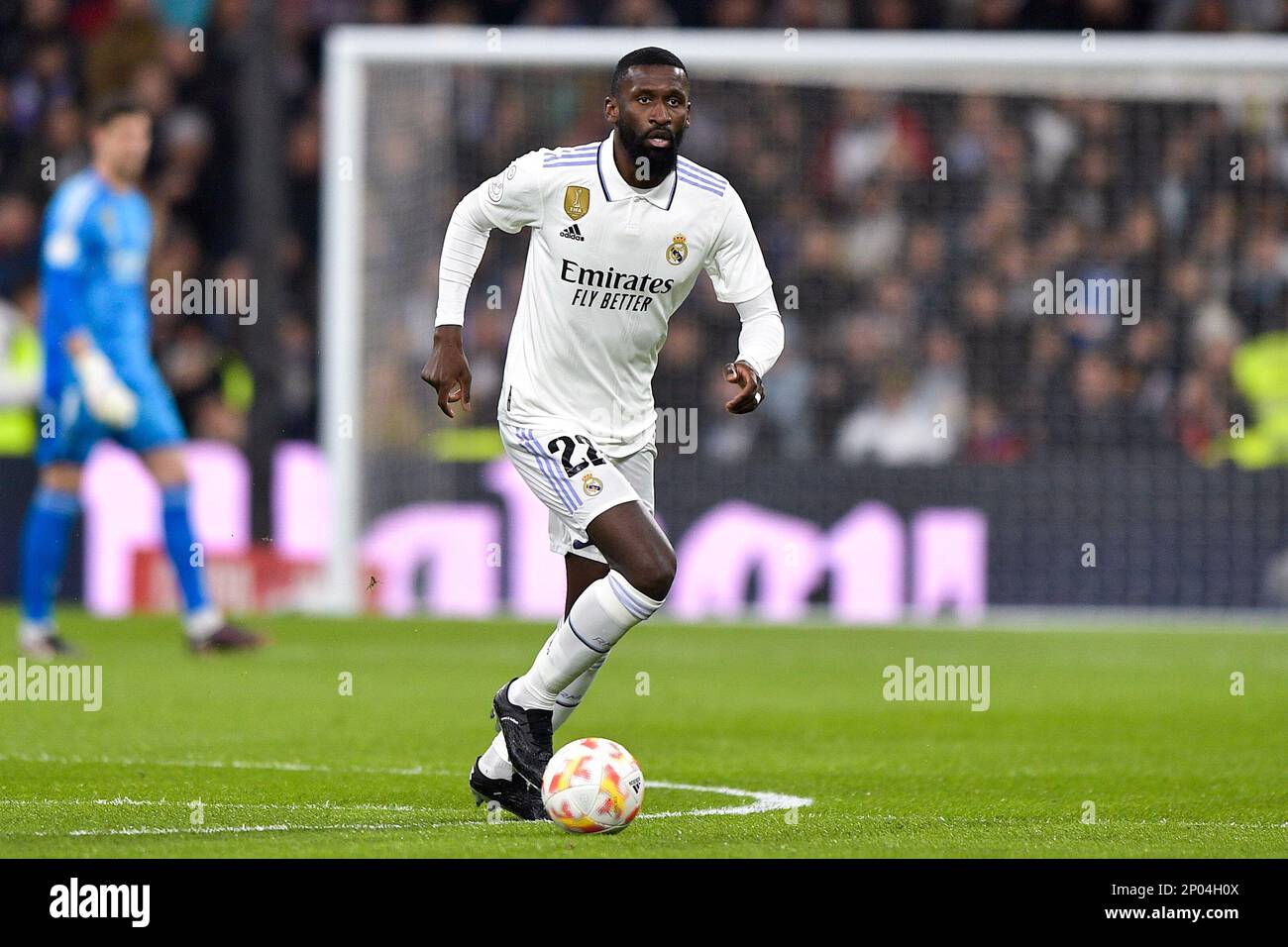 MADRID, SPAIN - MARCH 2: Antonio Rudiger of Real Madrid in action ...