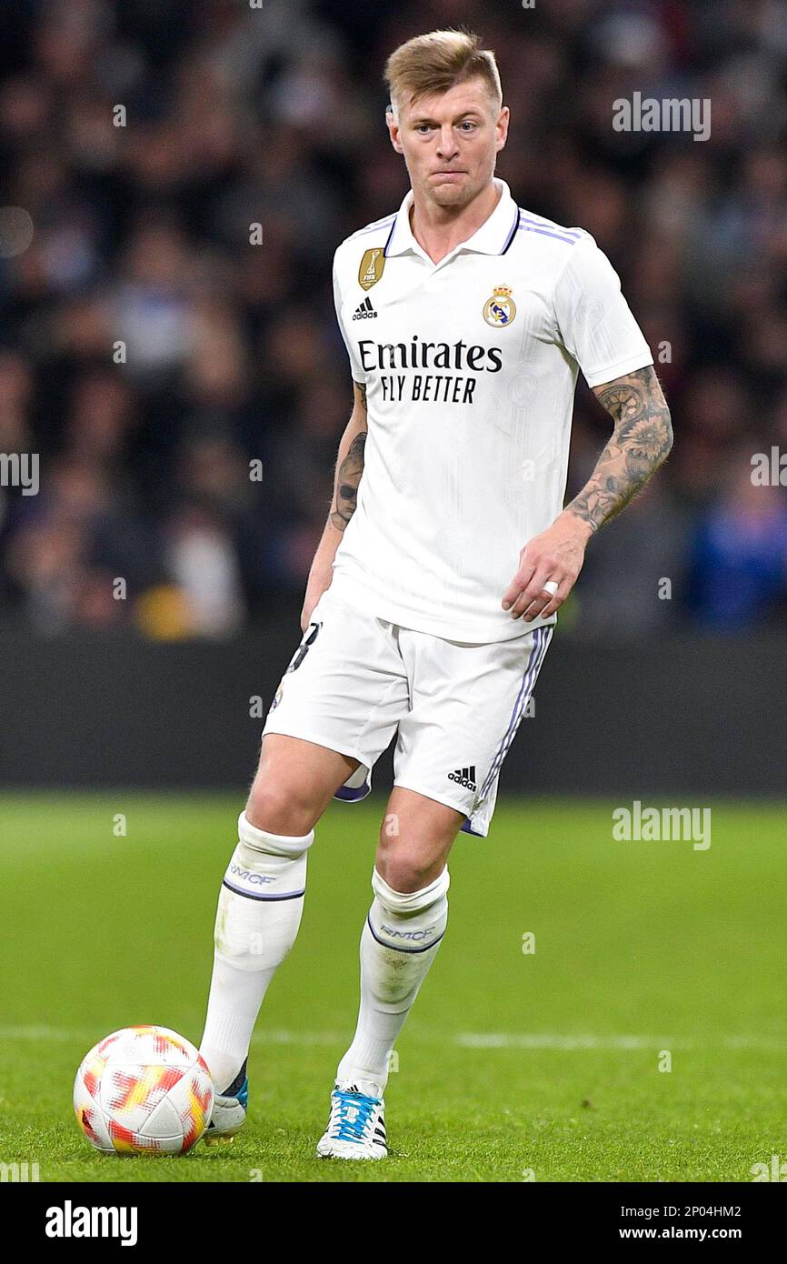 MADRID, SPAIN - MARCH 2: Toni Kroos of Real Madrid in action during the ...