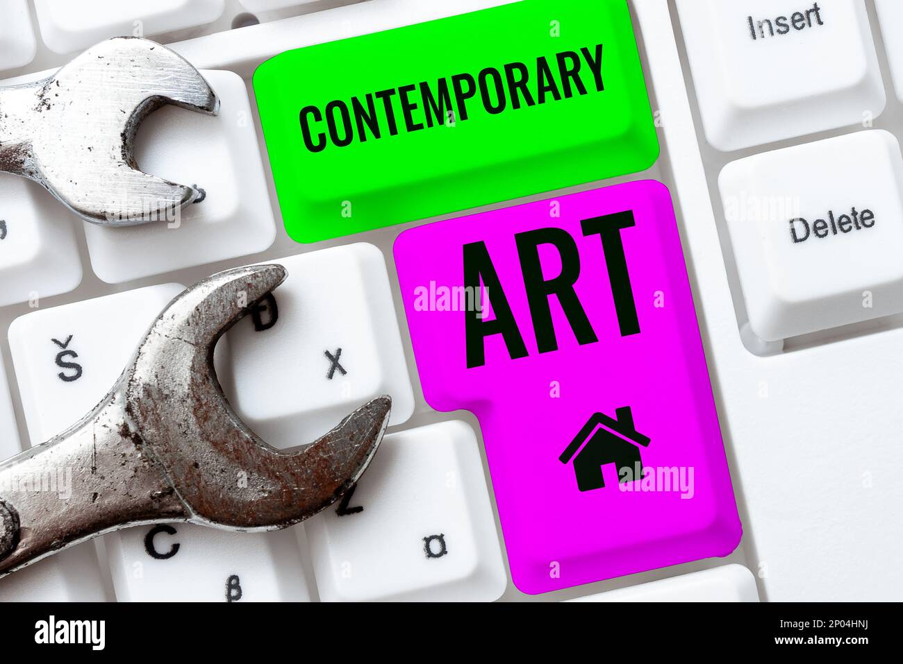 Inspiration showing sign Contemporary Art. Business concept made today ...