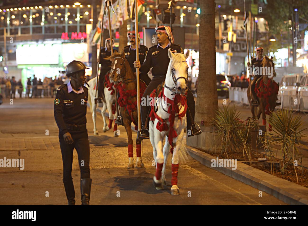 Amman, Jordan. 2nd Mar, 2023. Members of a ceremonies group perform ...