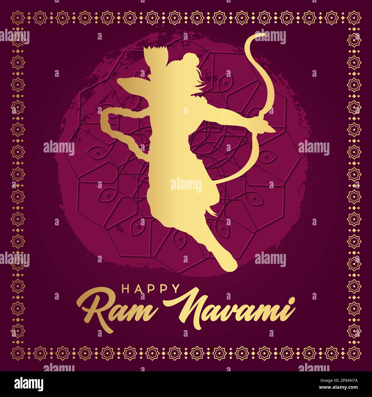 Happy Ram Navami festival of India. Ram Navami Indian festival banner ...