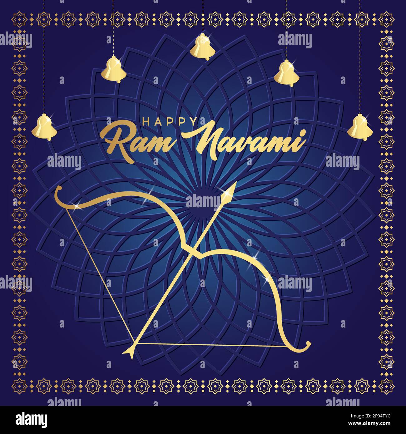 Happy Ram Navami festival of India. Ram Navami Indian festival banner ...