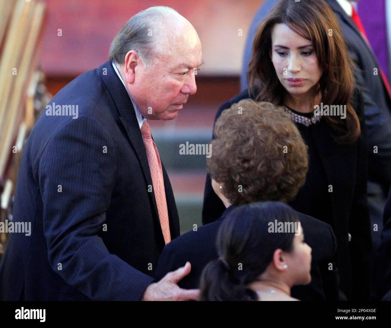 Senator Juan Chuy Hinojosa greets Lucille De La Garza at Our Lady of ...