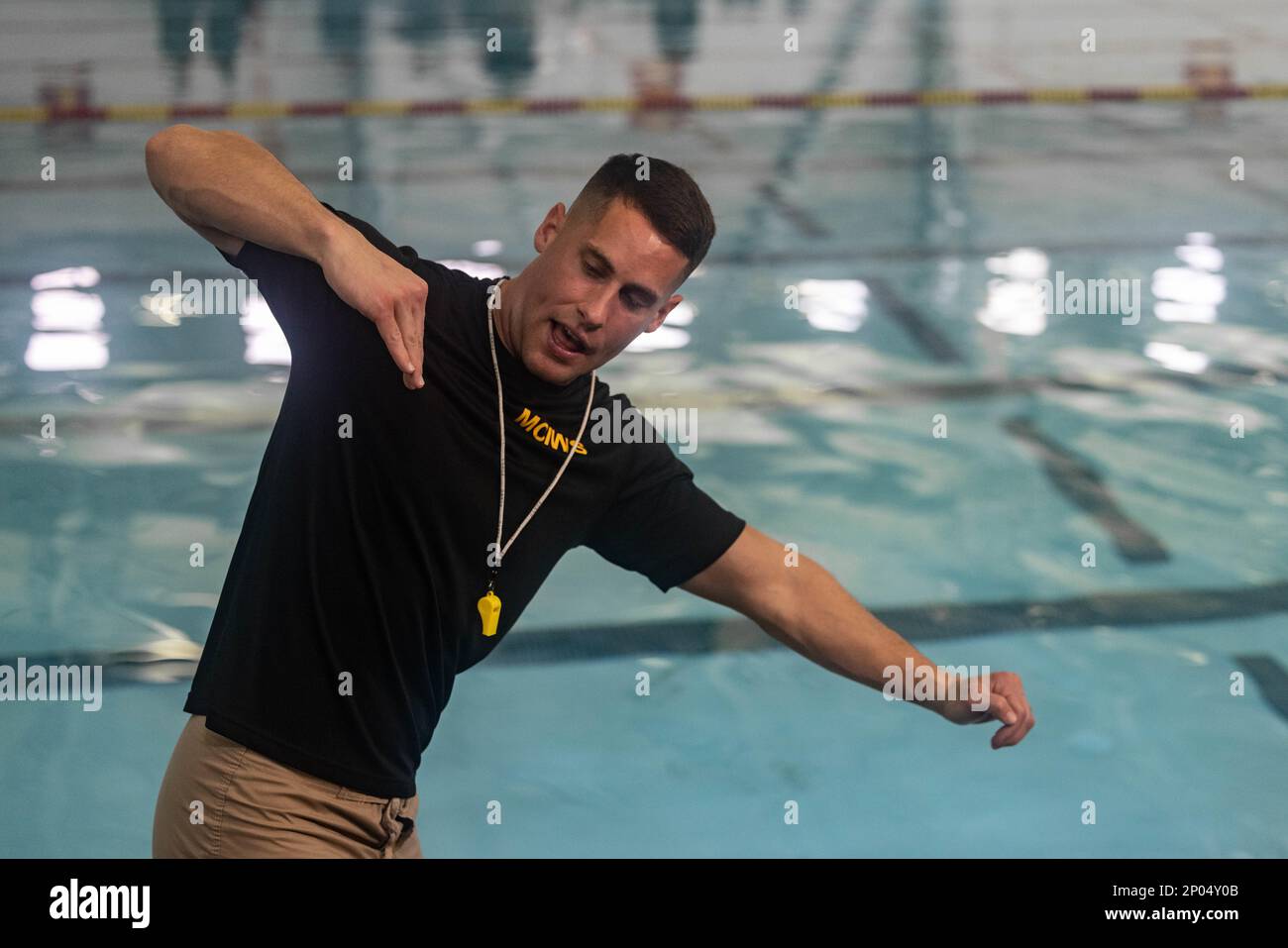 U.S. Marine Corps Sgt. Jake Brown, a Marine Corps Instructor of Water ...