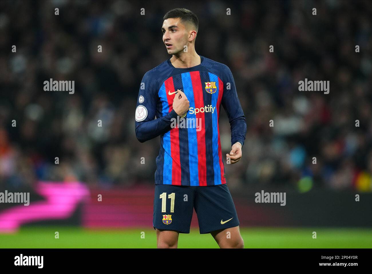 Madrid, Spain. March 2, 2023, Ferran Torres of FC Barcelona during the ...