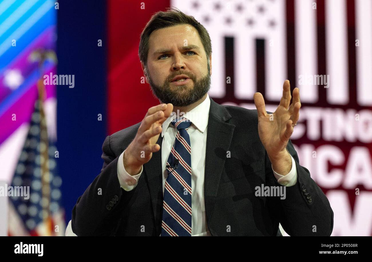United States Senator J.D. Vance (Republican of Ohio) at the 2023 ...
