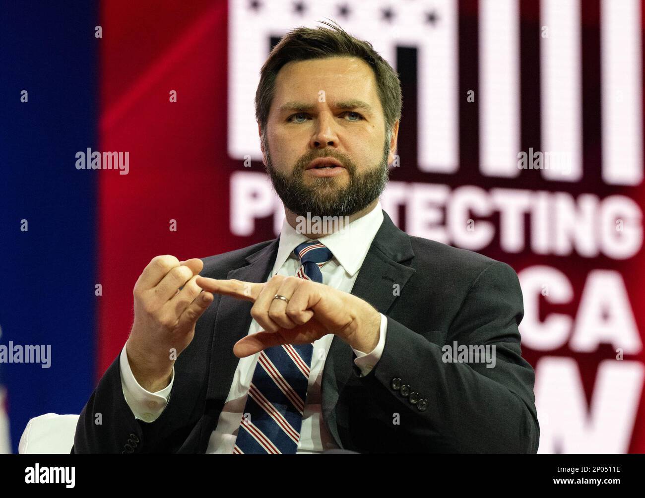 United States Senator J.D. Vance (Republican of Ohio) at the 2023 ...