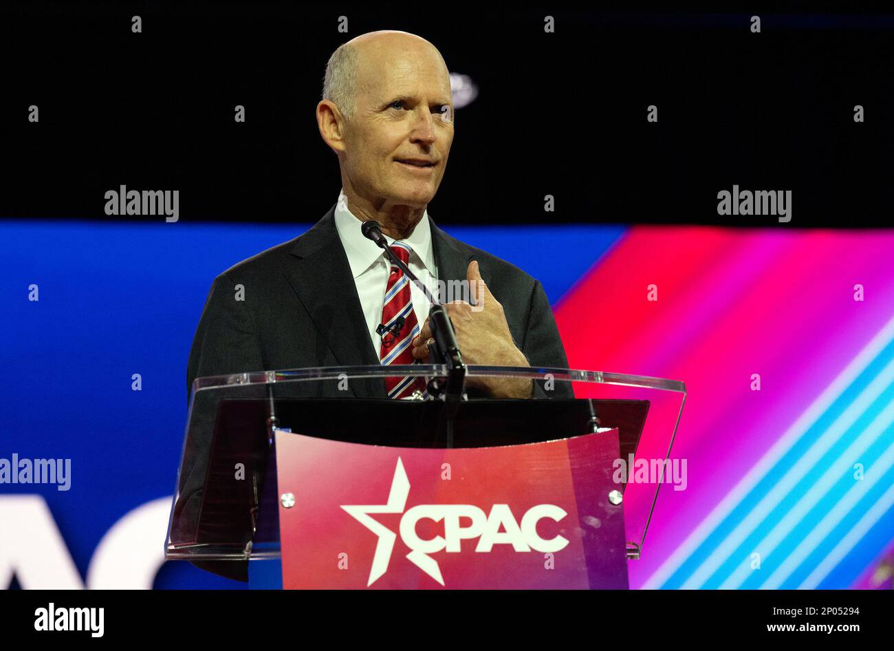 United States Senator Rick Scott Republican Of Florida At The 2023