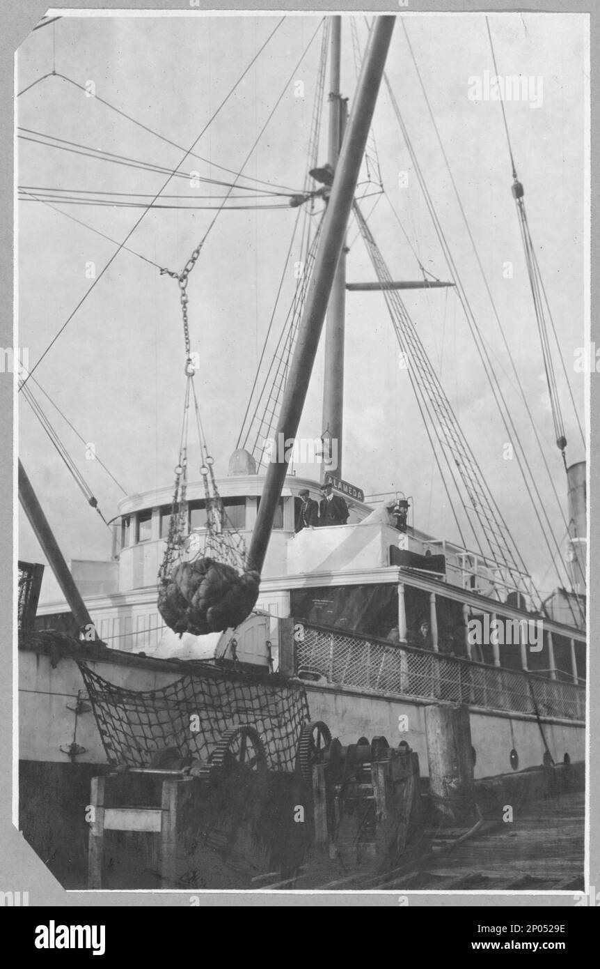 Loading copper on ship. Frank and Frances Carpenter collection , Gift ...