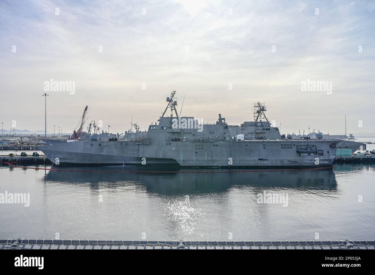 The Independence-class littoral combat ship USS Kansas City (LCS 22) is ...