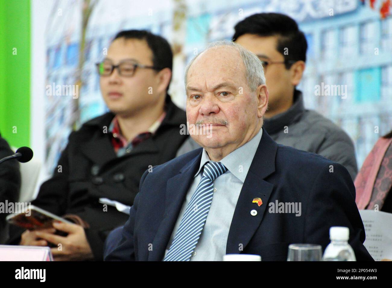 German football manager Klaus Schlappner attends a symposium with 15 ...