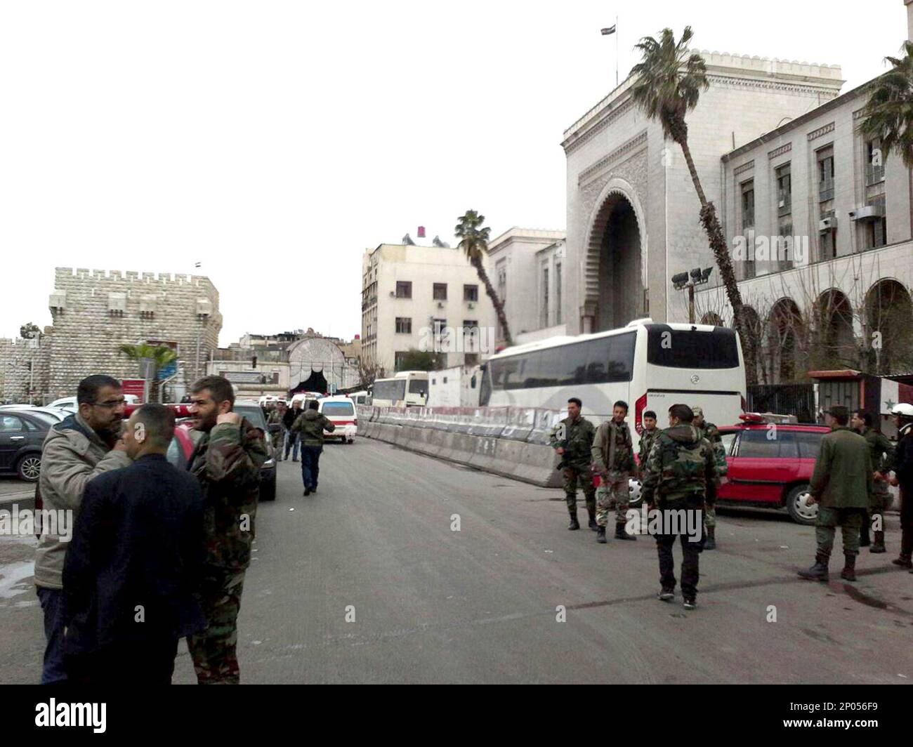 In this photo released by the Syrian official news agency SANA, Syrian ...