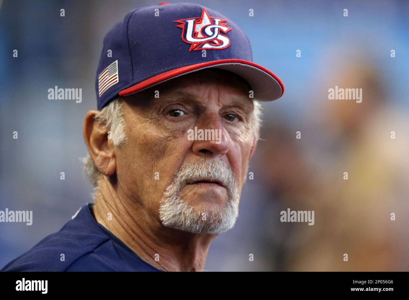 MLB Manager Jim Leyland from team USA prepares his team to play against ...