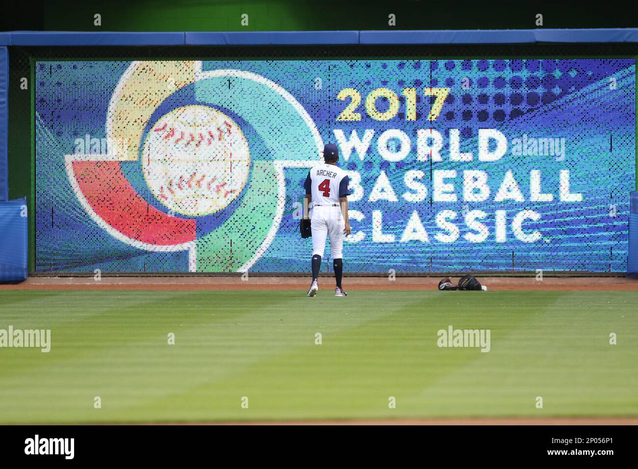 MLB Pitcher Chris Archer from team USA prepares to play against team Colombia during the World ...
