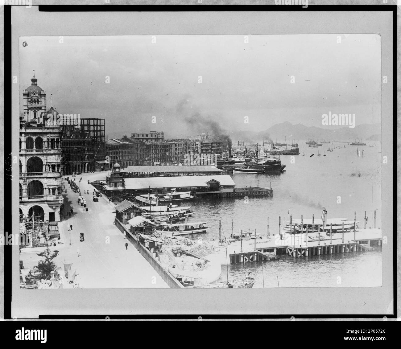 Hong Kong--Waterfront scene. Photo by Mee Fong Studio, Hong Kong, Frank ...