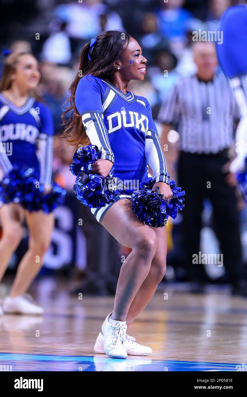 BROOKLYN, NY - MARCH 09: Duke Blue Devils Cheerleaders during the first ...